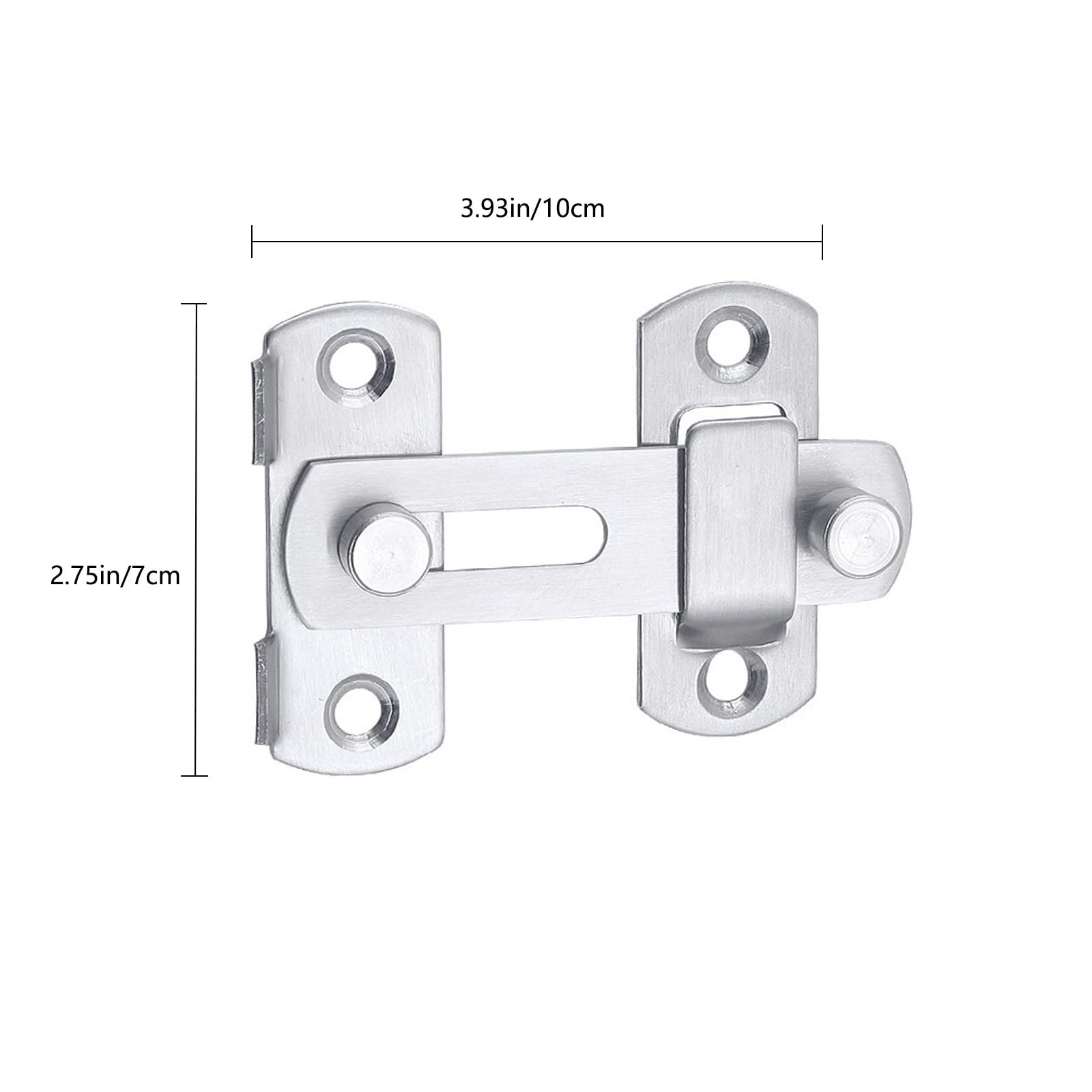 Xisakaca Stainless Steel Gate Flip Latch Lock, 180 Degree Flip Sliding Barn Door Lock, Safe barn Door Locks for Household, Shed, Sliding Doors, Garage, Outdoor Fence