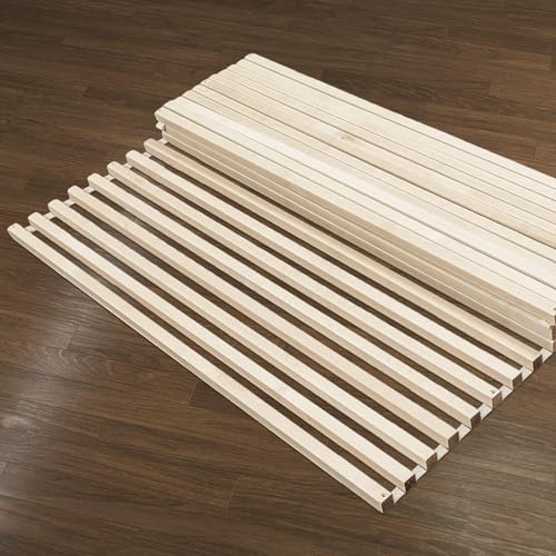 Hansales Bed Slats Twin Size Deluxe - Wooden Bunkie Board 40ā³ - Heavy Duty Wood Slats from Natural Solid Birch Hardwood FSCĀ® - Made in Europe - 37 pcs - Withstands up to 770 lbs