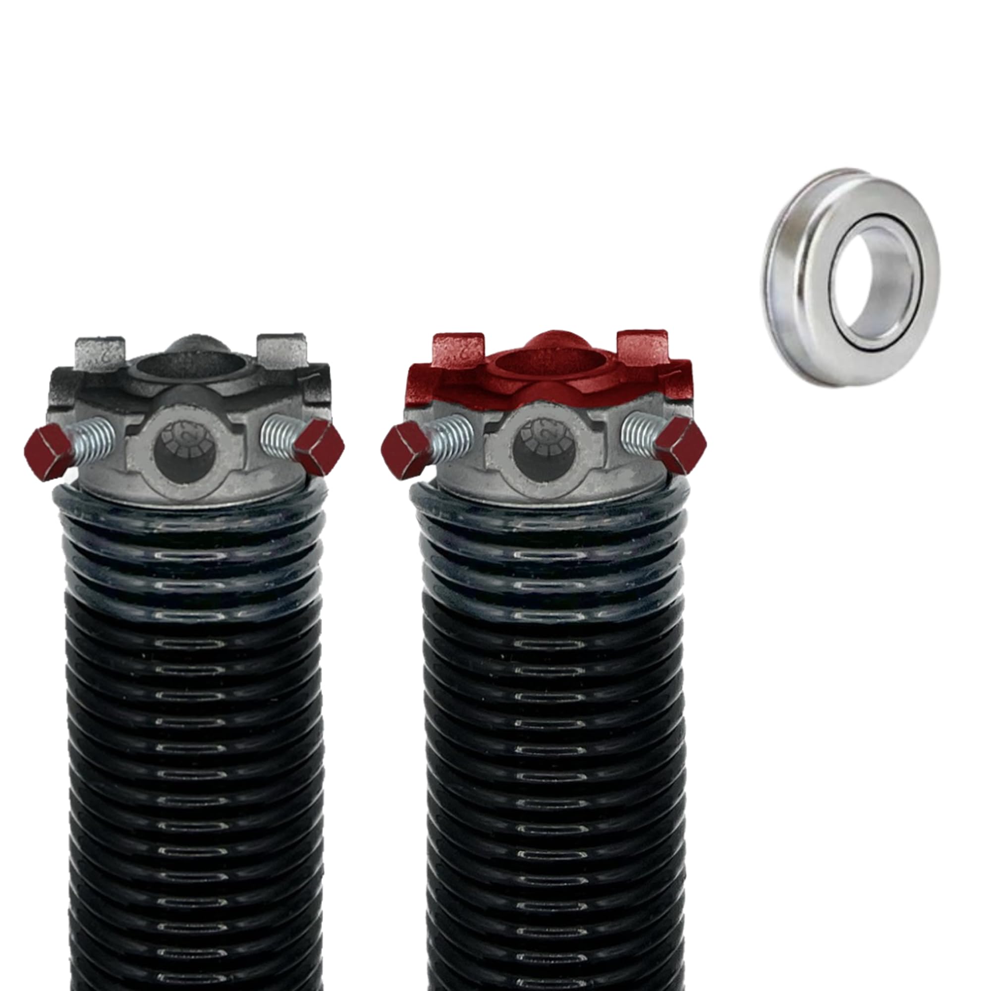Garage Door Torsion Springs (295 x 2 x 41) | 1" ID Steel Bearing | Left and Right Hand Wound Replacement (Pair)