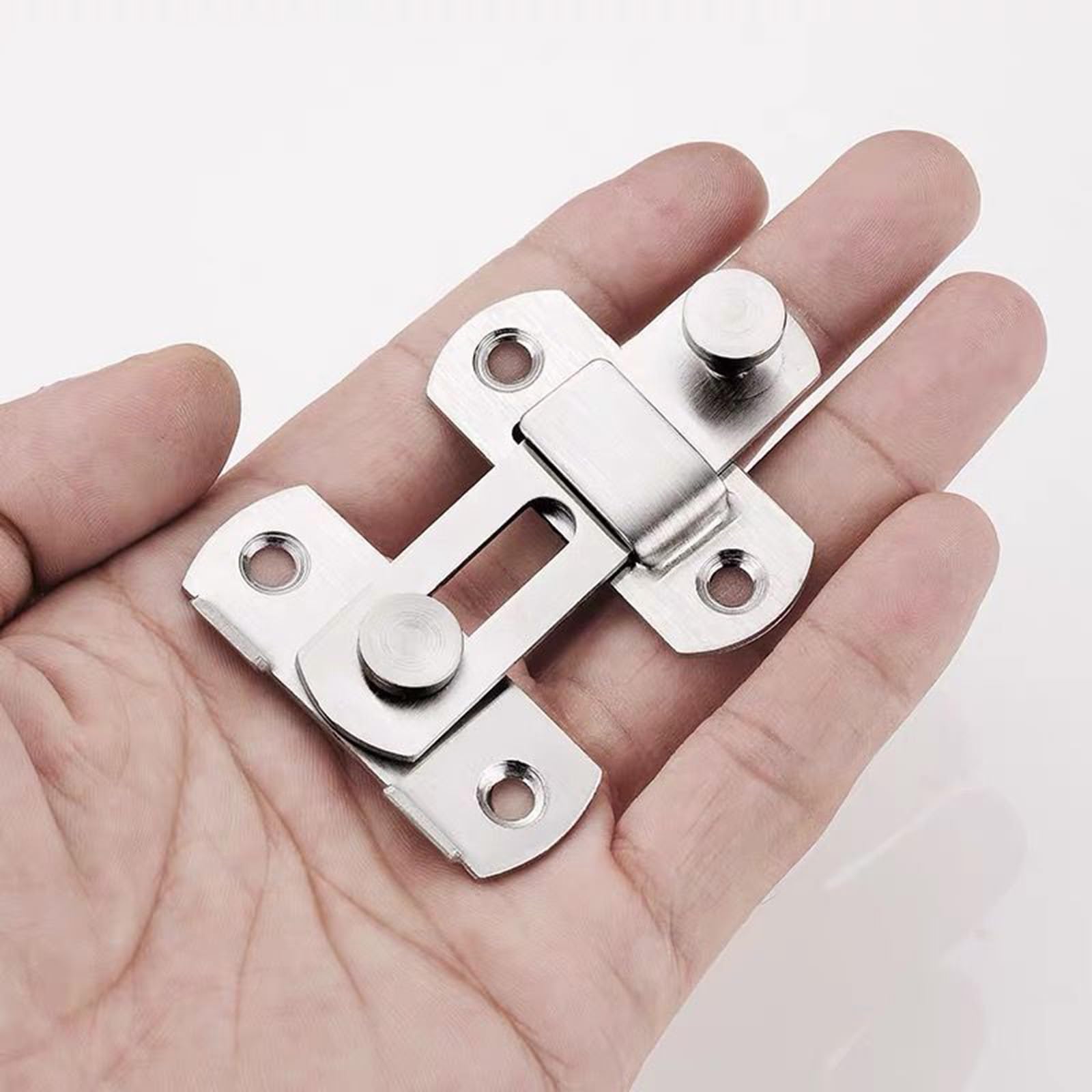 Xisakaca Stainless Steel Gate Flip Latch Lock, 180 Degree Flip Sliding Barn Door Lock, Safe barn Door Locks for Household, Shed, Sliding Doors, Garage, Outdoor Fence