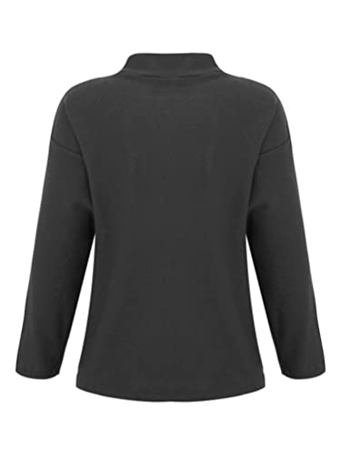 YiZYiF Kids Boys Girls Turtleneck Long Sleeves T-Shirts Thermal Tops Basic Solid Color Cotton Tee Undershirts Black 9-10 Years