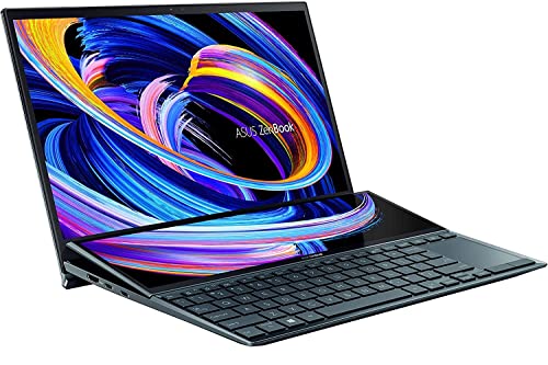 ASUS ZenBook Duo 14 UX482 FHD Touchscreen (Intel 4-Core i7-1165G7, 16GB RAM, 1TB SSD) Business Laptop, Innovative ScreenPad Plus, Backlit KeyBoard, Thunderbolt 4, Webcam, IST HDMI, Stylus, Win 11 Home