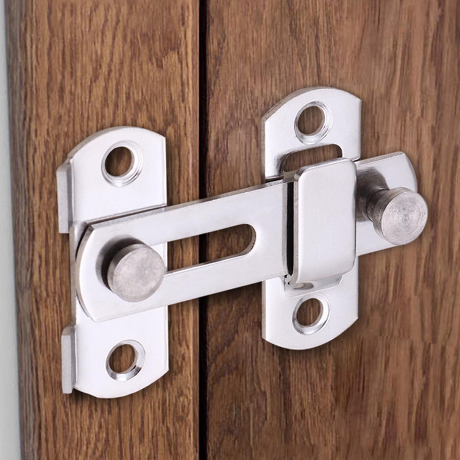 Xisakaca Stainless Steel Gate Flip Latch Lock, 180 Degree Flip Sliding Barn Door Lock, Safe barn Door Locks for Household, Shed, Sliding Doors, Garage, Outdoor Fence