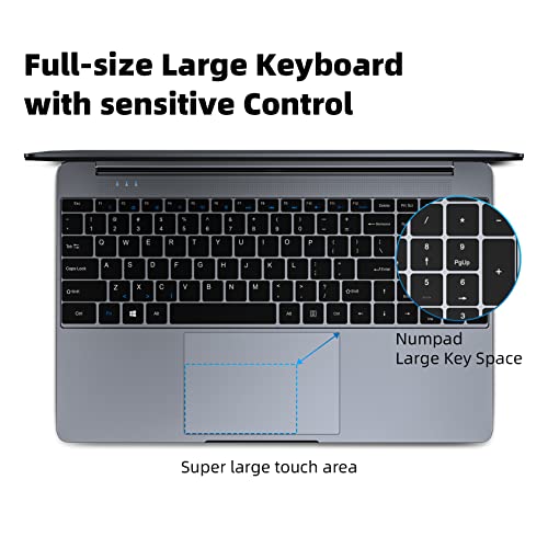 SGIN Laptop 15.6 Inch 12GB DDR4 512GB SSD, Windows 11 Laptops with Intel Celeron N5095, FHD 1920x1080, Dual Band WiFi, 2xUSB 3.0, Up to 2.9Ghz, Bluetooth 4.2, Supports 512GB TF Card Expansion, Gray