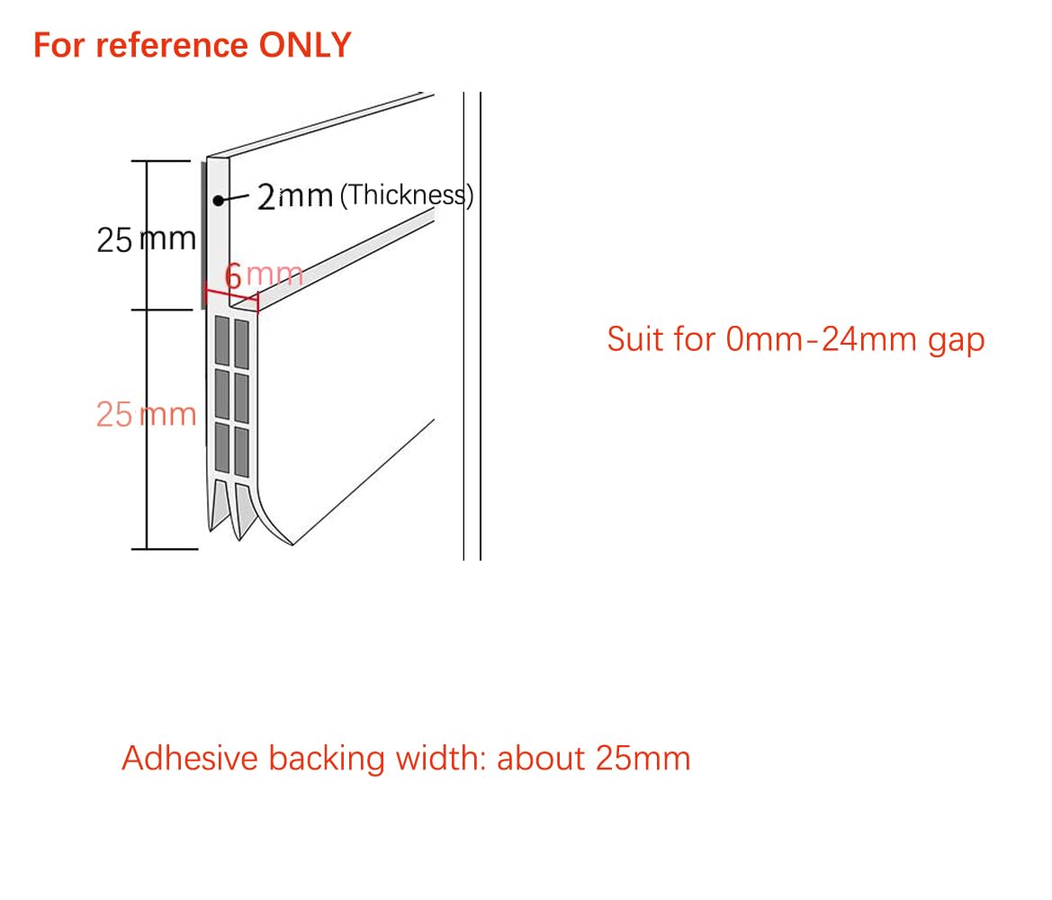 hokmly 2"W x 39"L Weather Stripping - Under Doors Bottom Door Draft Stopper Seal Strip - Flexible Noise Insulation Draft Guard for Garage Exterior and Interior Doors (1, Brown)