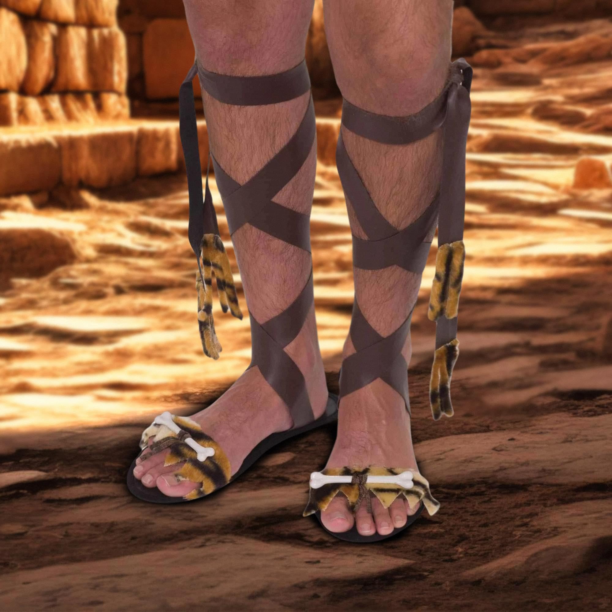 Forum Novelties Men's Stone Age Sandals