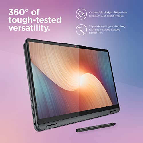 Lenovo Flex 5 Laptop, 14.0" FHD Touch Display, AMD Ryzen 5 5500U, 16GB RAM, 512GB Storage, AMD Radeon Graphics, Windows 11 Home, Storm Grey
