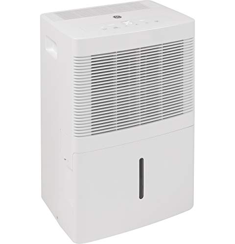GE APPLIANCES GE Dehumidifier 20 Pint, Ideal for High Humidity Areas, Complete with Empty Bucket Alarm, Clean Filter Alert & LED Digital Controls, White Portable Dehumidifer