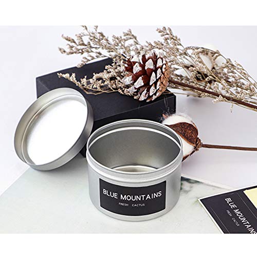 Moretoes 24 Pack 4 Oz Silver Aluminum Candle Tins with Lids for DIY Candle Making, Storage, Travel or Gift