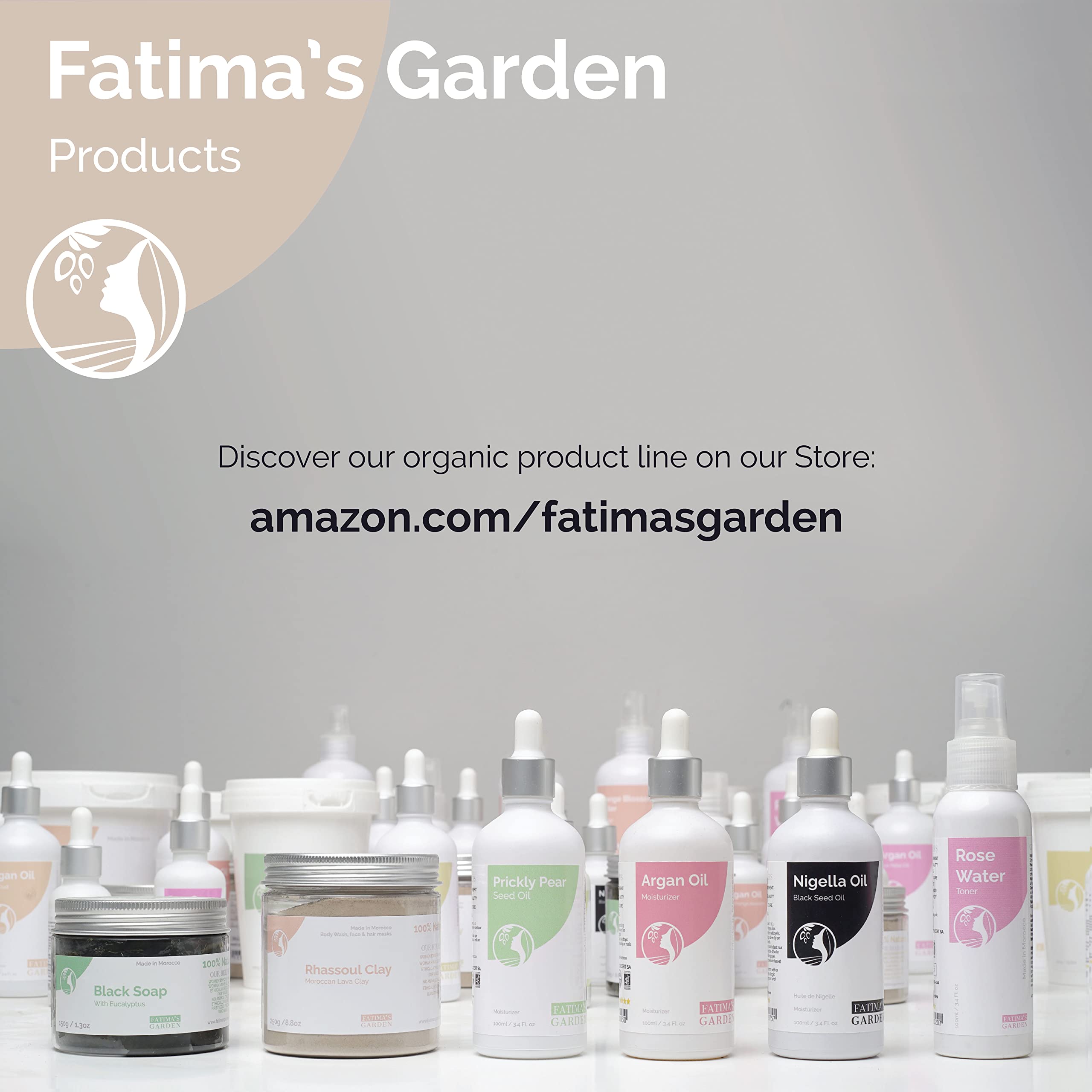 Fatima's Garden Rhassoul Clay - Natural Detox Clay for Skin & Hair, 1Kg