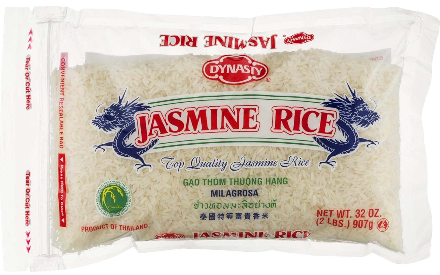 Dynasty Jasmine White Rice, 2 lbs