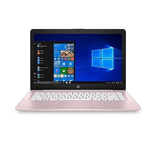 2021 HP Stream 14" HD SVA Laptop Computer, Intel Celeron N4000 Processor, 4GB RAM, 64GB eMMC Flash Memory, Webcam, 1-Year Office, Intel UHD Graphics 600, Win 10S, Rose Pink, 32GB SnowBell USB Card
