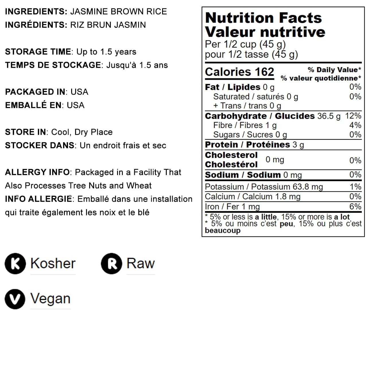 Food to Live Jasmine Brown Rice, 6 Pounds β Whole-Grain and Long-Grain Thai Rice, Vegan, Kosher, Bulk. Higher in Fiber than White Jasmine Rice. Great as Side Dish