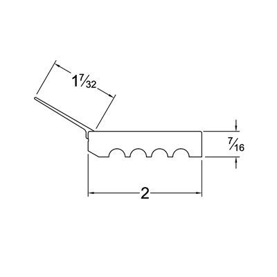 Randall Manufacturing V-37, 7-Feet Dual Vinyl Garage Door Seal for Top or Sides (Brown)