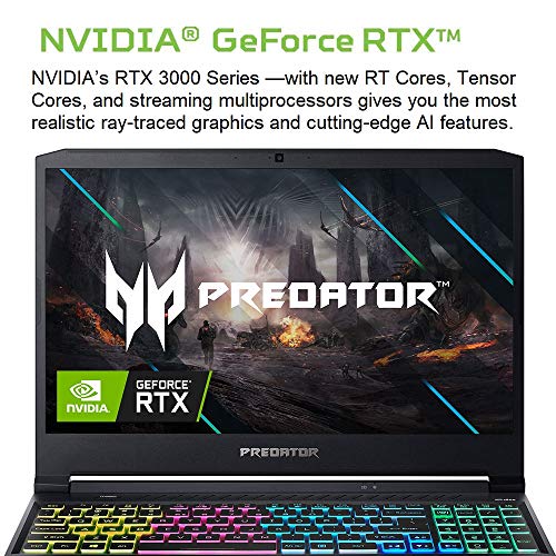 Acer Predator Helios 300 Gaming Laptop, Intel i7-10750H, NVIDIA GeForce RTX 3060 Laptop GPU, 15.6" Full HD 144Hz 3ms IPS Display, 16GB DDR4, 512GB NVMe SSD, WiFi 6, RGB Keyboard, PH315-53-71HN