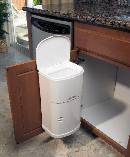Janibell M250H ABS 4-Gallon Cabinet Door Mount Waste Disposal System, Rectangular, 9-13/16" Width x 13-3/8" Depth x 21-5/8" Height, White