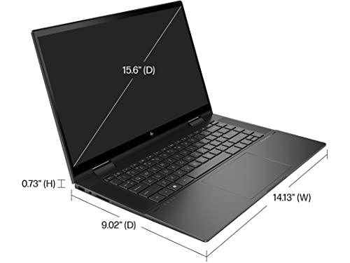 HP 2022 Envy x360 2-in-1 15.6" Touchscreen Laptop, AMD Ryzen 7 5825U, 64GB RAM, 2TB PCIe SSD, AMD Radeon Graphics, True Vision 5MP IR Camera, Backlit Keyboard, Win 11, Black, 32GB USB Card