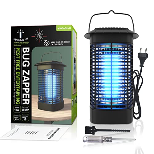 Bug Zapper for Outdoor Indoor Energy Saving,18w Bulb 4200V High Powered Mosquito Killer Insect Fly Trap ,Insect Zapper for Home Backyard Patio