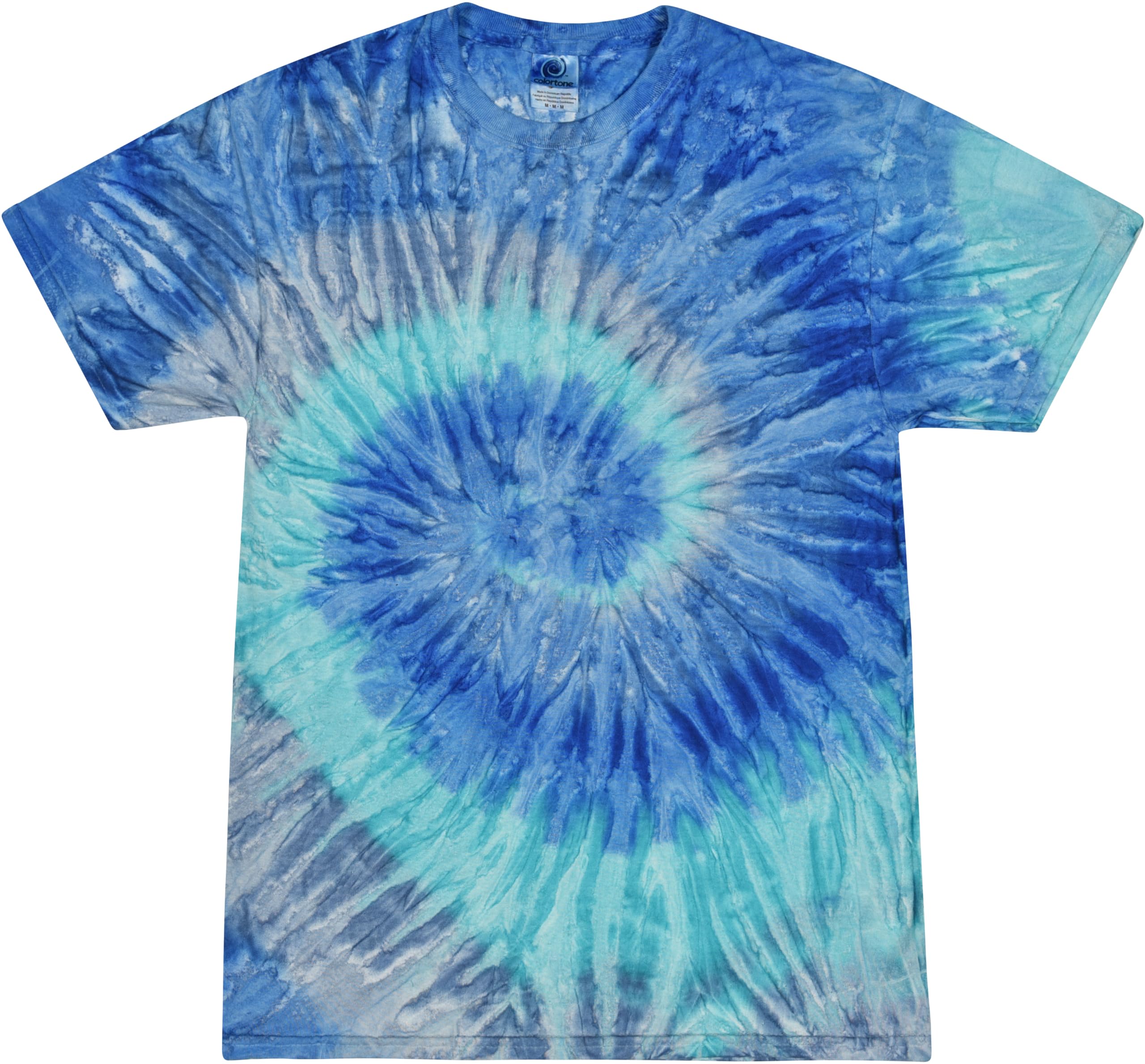 Colortone Tie Dye T-Shirt Kids Age 10-12 (Medium), Blue Jerry