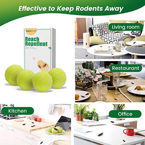 SEEKBIT Cockroach Repellent, Natural Roach Repellent, Repels Ant, Spider, Insect Rodent Repellent, Keep Roach Away from Car, Closet, Attic Pack of 8