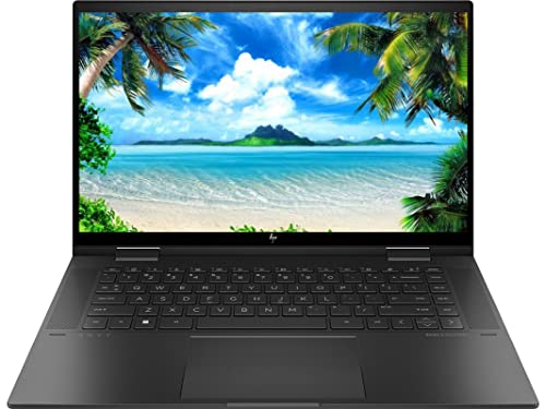 HP 2022 Envy x360 2-in-1 15.6" Touchscreen Laptop, AMD Ryzen 7 5825U, 64GB RAM, 2TB PCIe SSD, AMD Radeon Graphics, True Vision 5MP IR Camera, Backlit Keyboard, Win 11, Black, 32GB USB Card
