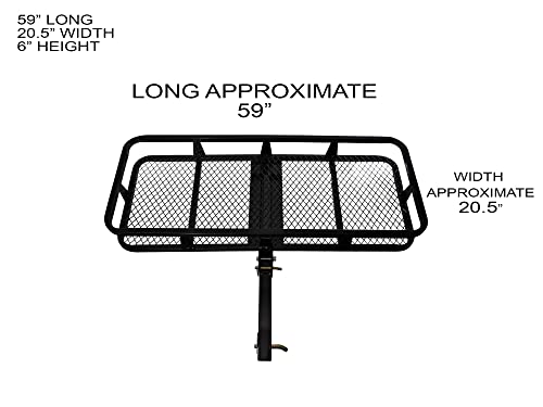 Armordillo 8719565 59" Mesh Foldable Rear Hitch Cargo Basket Universal Fits 2-Inch Receiver Tube Trailer Hitch