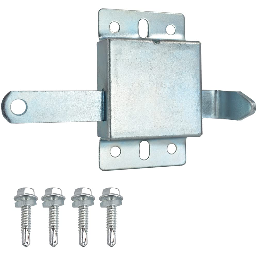 SINCERITYLI Garage Door Side Lock Inside Deadlock for Most Garage Door Galvanized Steel -1pack, Silver