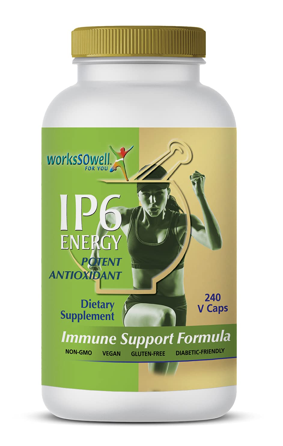 1-TDC WorksSoWell IP-6 Energy Immune Support Formula ā 240 V-Caps ā Helps Promote Healthy Bones ā Total Body Health and Immunity