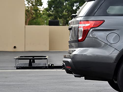 Armordillo 8719565 59" Mesh Foldable Rear Hitch Cargo Basket Universal Fits 2-Inch Receiver Tube Trailer Hitch