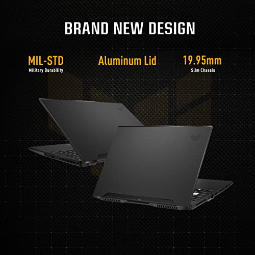ASUS TUF Dash 15 (2022) Gaming Laptop, 15.6" 144Hz FHD Display, Intel Core i7-12650H, GeForce RTX 3060, 16GB DDR5, 512GB SSD, Thunderbolt 4, Windows 11 Home, Off Black, FX517ZM-AS73