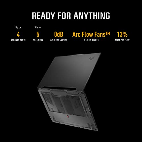 ASUS TUF Dash 15 (2022) Gaming Laptop, 15.6" 144Hz FHD Display, Intel Core i7-12650H, GeForce RTX 3060, 16GB DDR5, 512GB SSD, Thunderbolt 4, Windows 11 Home, Off Black, FX517ZM-AS73