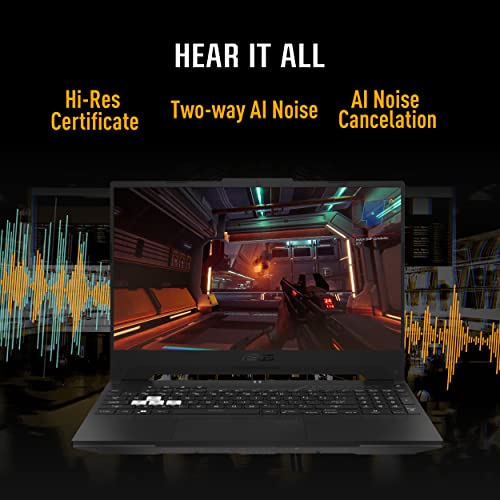 ASUS TUF Dash 15 (2022) Gaming Laptop, 15.6" 144Hz FHD Display, Intel Core i7-12650H, GeForce RTX 3060, 16GB DDR5, 512GB SSD, Thunderbolt 4, Windows 11 Home, Off Black, FX517ZM-AS73