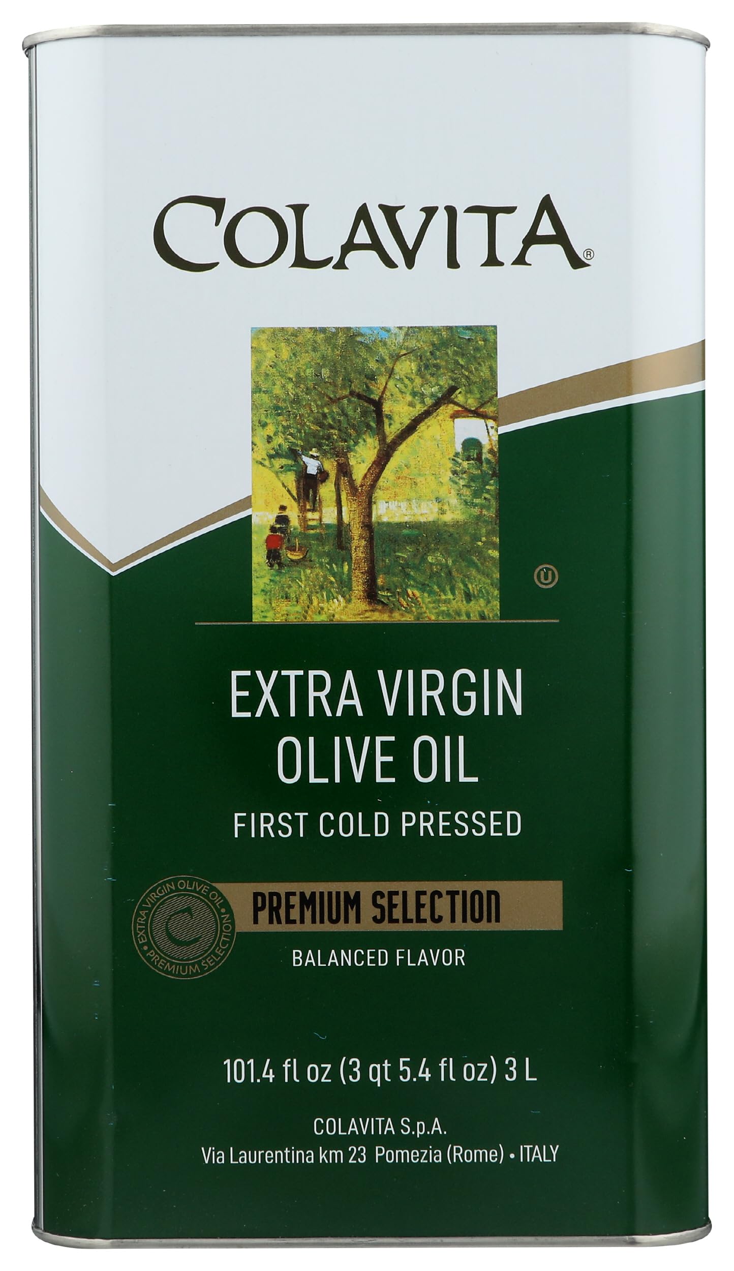 Colavita Extra Virgin Olive Oil in Tin, 3L Tin
