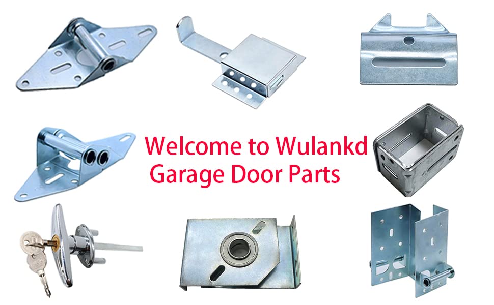 2 Packs Garage Door Hinges #2 with Galvanized Finish - Heavy Duty 14 Gauge Steel, Suitable for Residential/Light Commercial Garage Door Replacement