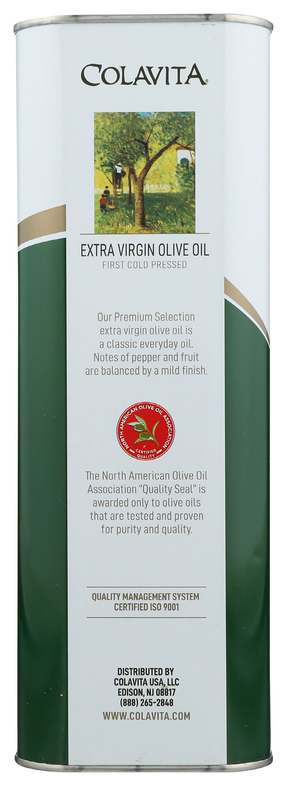 Colavita Extra Virgin Olive Oil in Tin, 3L Tin