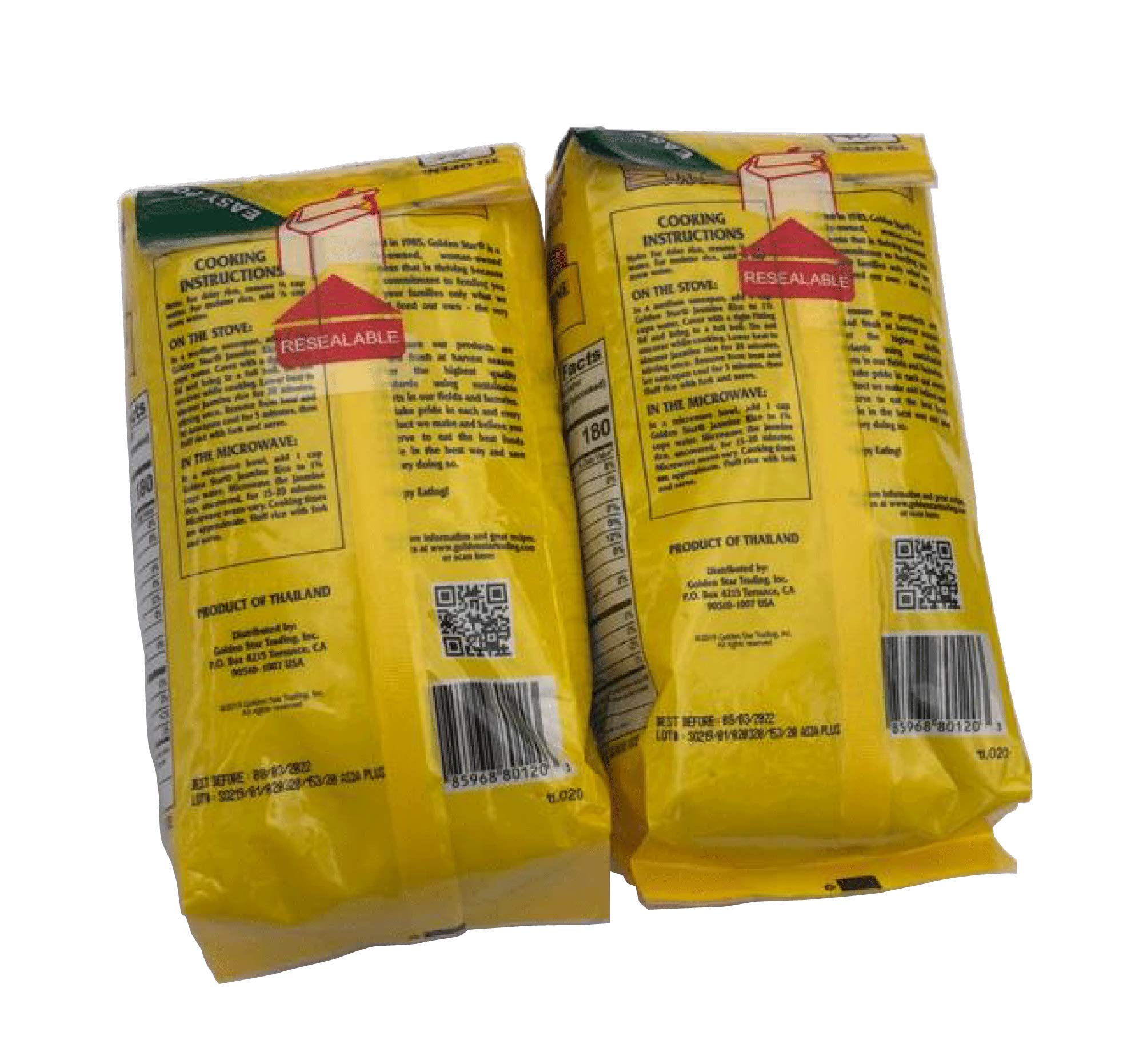 Golden Star Jasmine Rice 2 Lb (Pack of 1)