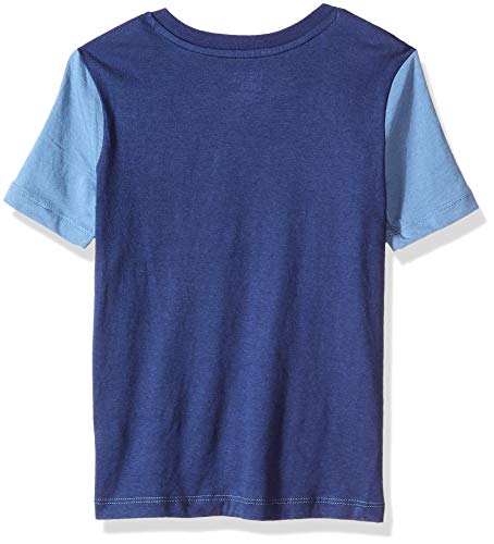 Amazon Essentials Boys' Short-Sleeve V-Neck T-Shirt Tops (Previously Spotted Zebra), Pack of 4, Red/Blue/Black, Medium