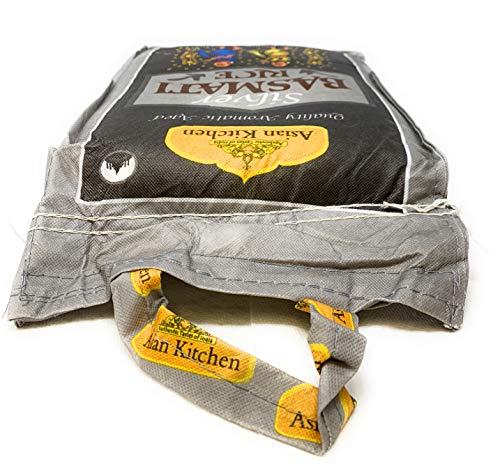Asian Kitchen Silver White Basmati Rice Extra Long Aged 20lbs (9.08kg) ~ All Natural | Gluten Friendly | Vegan | Indian Origin | Export Quality