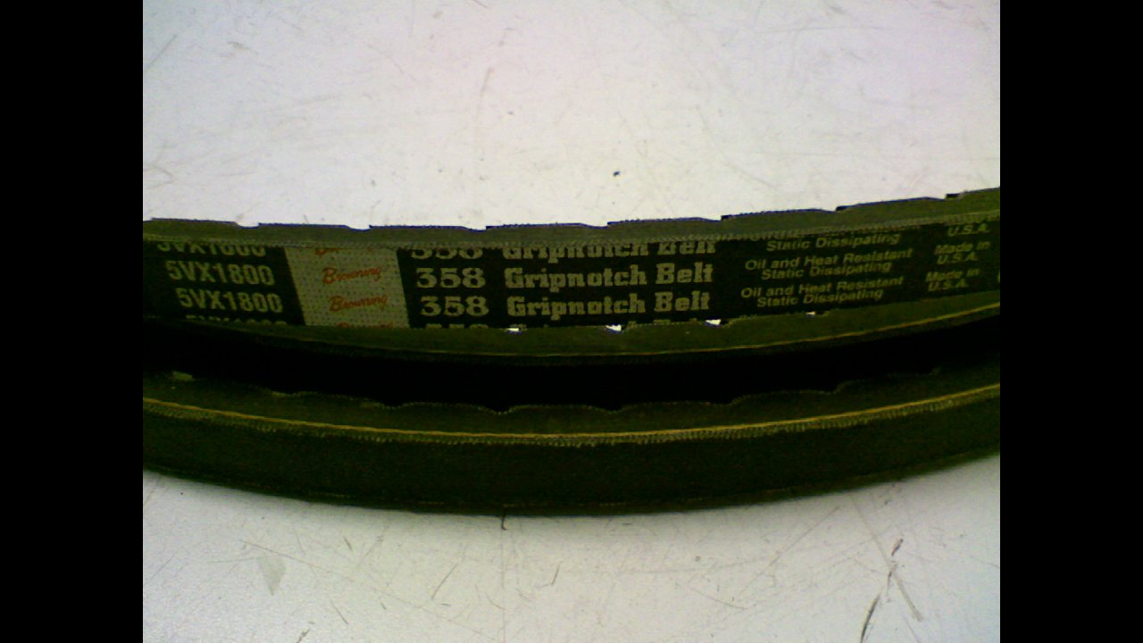 Browning 5VX1800 Gripnotch V-Belts, 5VX Belt Section, 358 Gripbelt