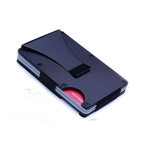 Golden^Li Metal Card Holder Money Clip, RFID Blocking Slim Carbon Fiber Wallet Minimalist Credit ID Card Holder for Men (set 2)