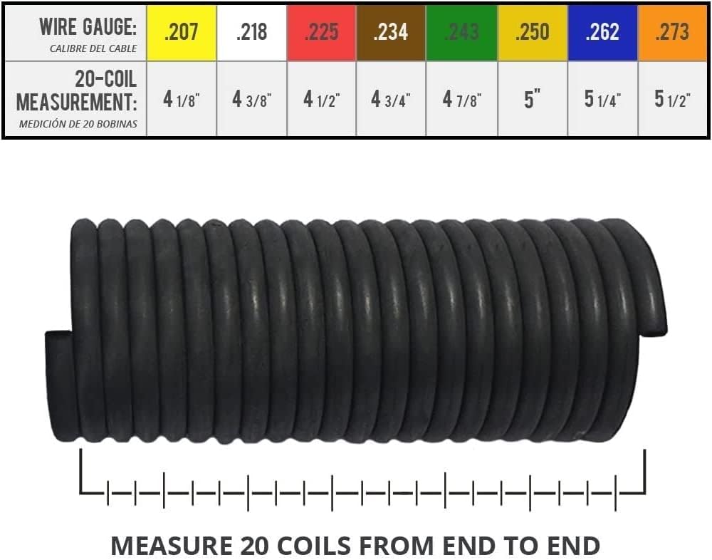 Garage Door Torsion Springs (243 x 1.75 x 35) | 1" Steel Bearing + Winding Bars | Left and Right Hand Wound Replacement (Pair)