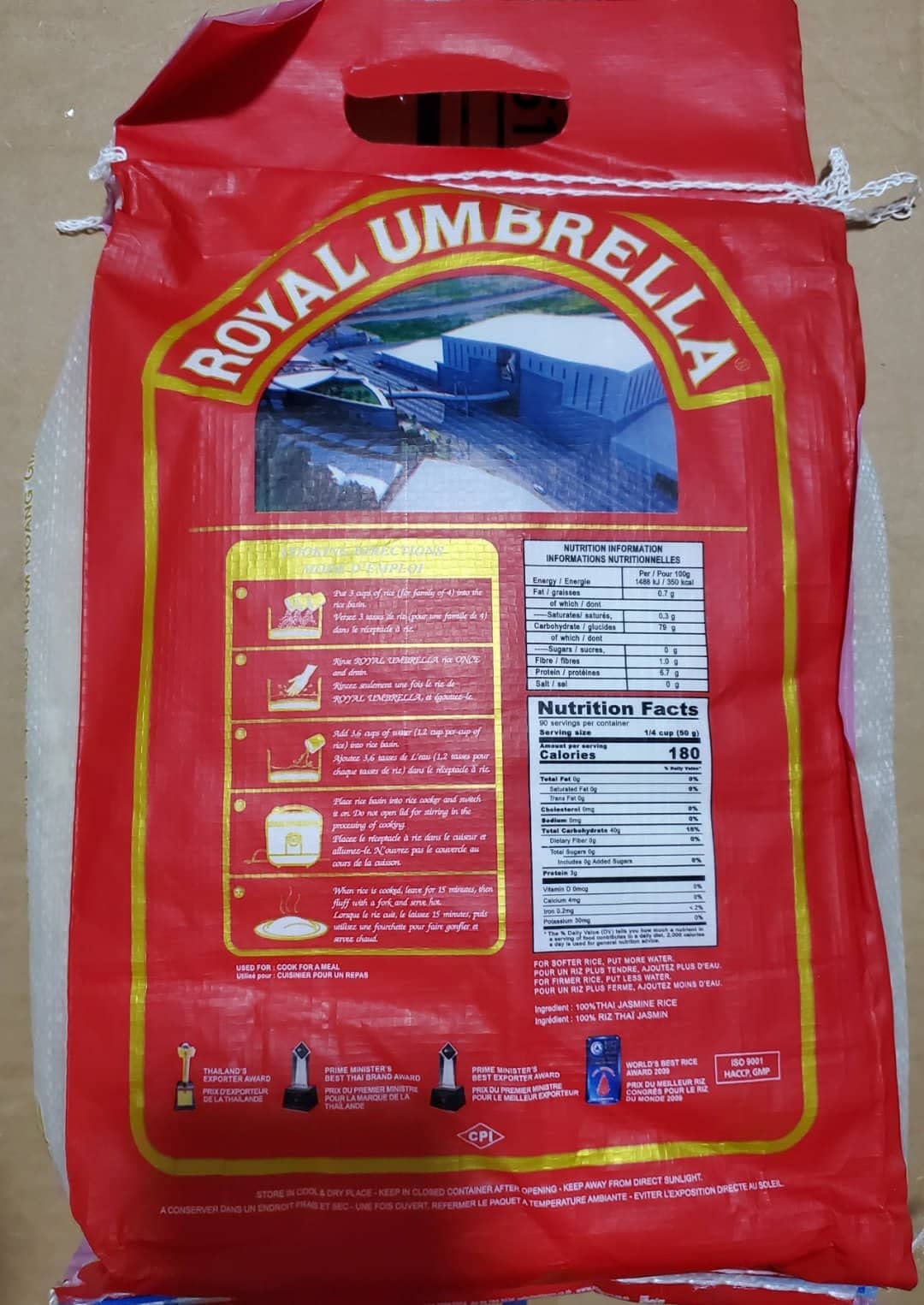 Royal Umbrella Thai Jasmine Rice X 1 (10 lbs)