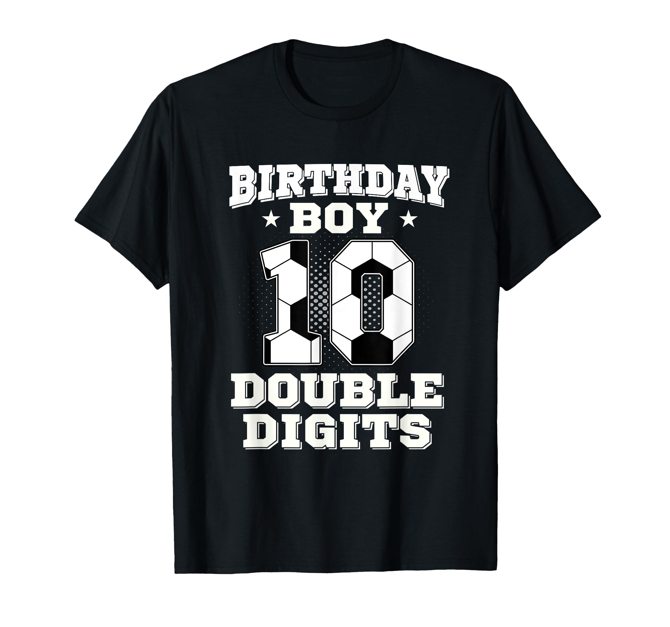 10th Birthday Boy Double Digits Soccer 10 Years Old T-Shirt