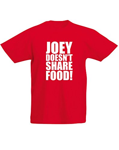 Joey Doesn't Share Food!, Kids Printed T-Shirt - Red/White 9-11 Years