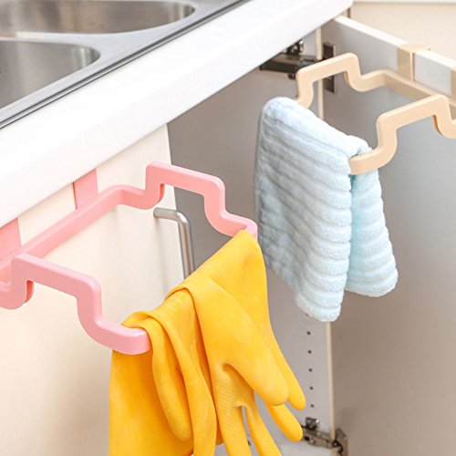 Kitchen Hanging Trash Rubbish Bags Holder Garbage Storage Racks Cupboard Hanger giveyoulucky (Green)