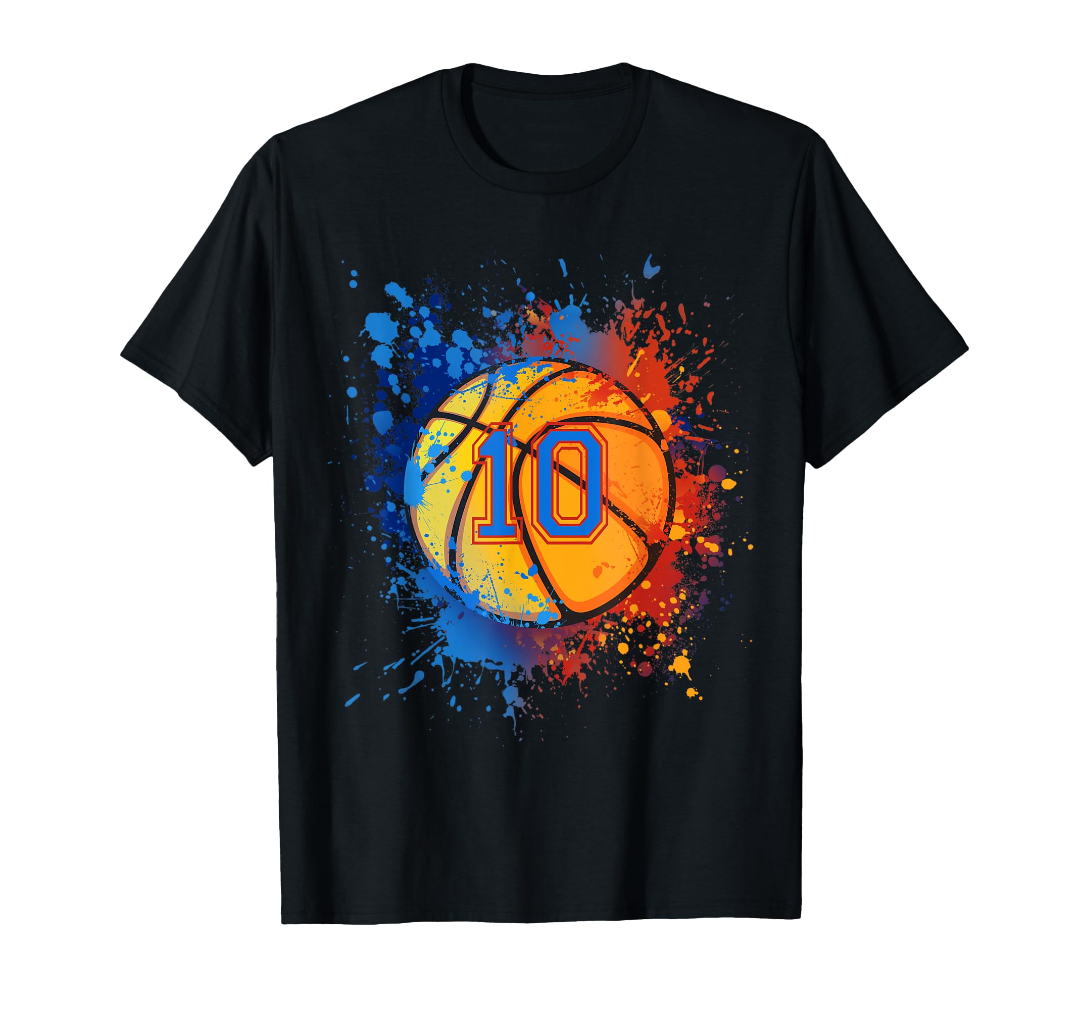 10 Years Old 10th Birthday Basketball Gift For Boys Party T-Shirt
