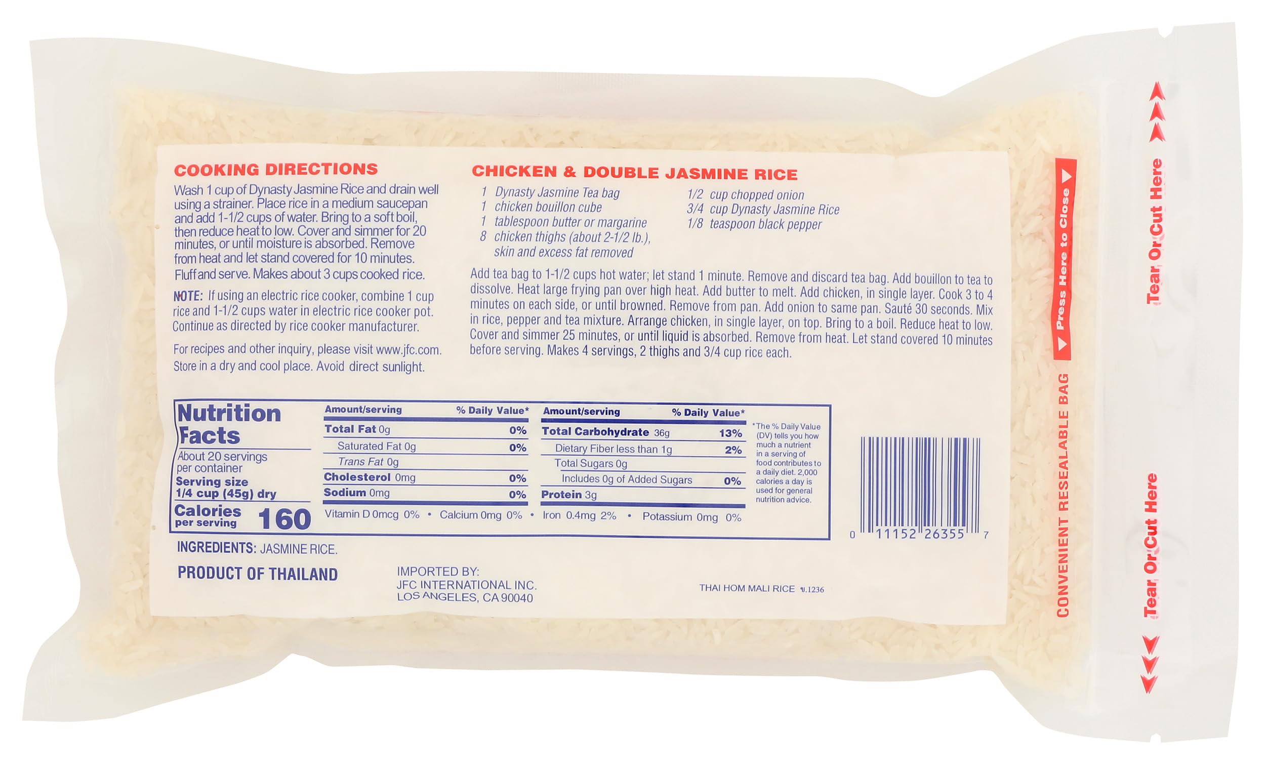 Dynasty Jasmine Rice, 32 oz