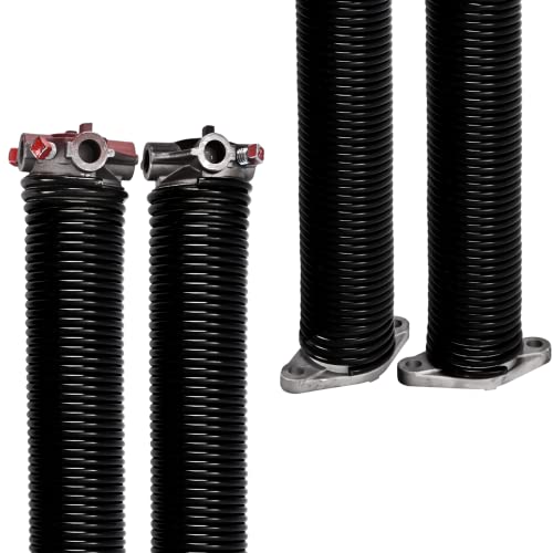 Lifancy Garage Door Torsion Springs Pair of .218 x 2" x 26" with 2 Non-Slip Winding Bars, 2 Replacement Bearings, Minimum of 10,000 Cycles