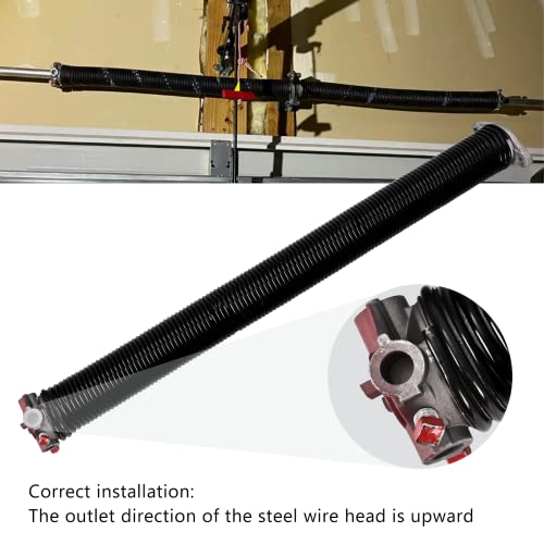 Lifancy Garage Door Torsion Springs Pair of .218 x 2" x 26" with 2 Non-Slip Winding Bars, 2 Replacement Bearings, Minimum of 10,000 Cycles