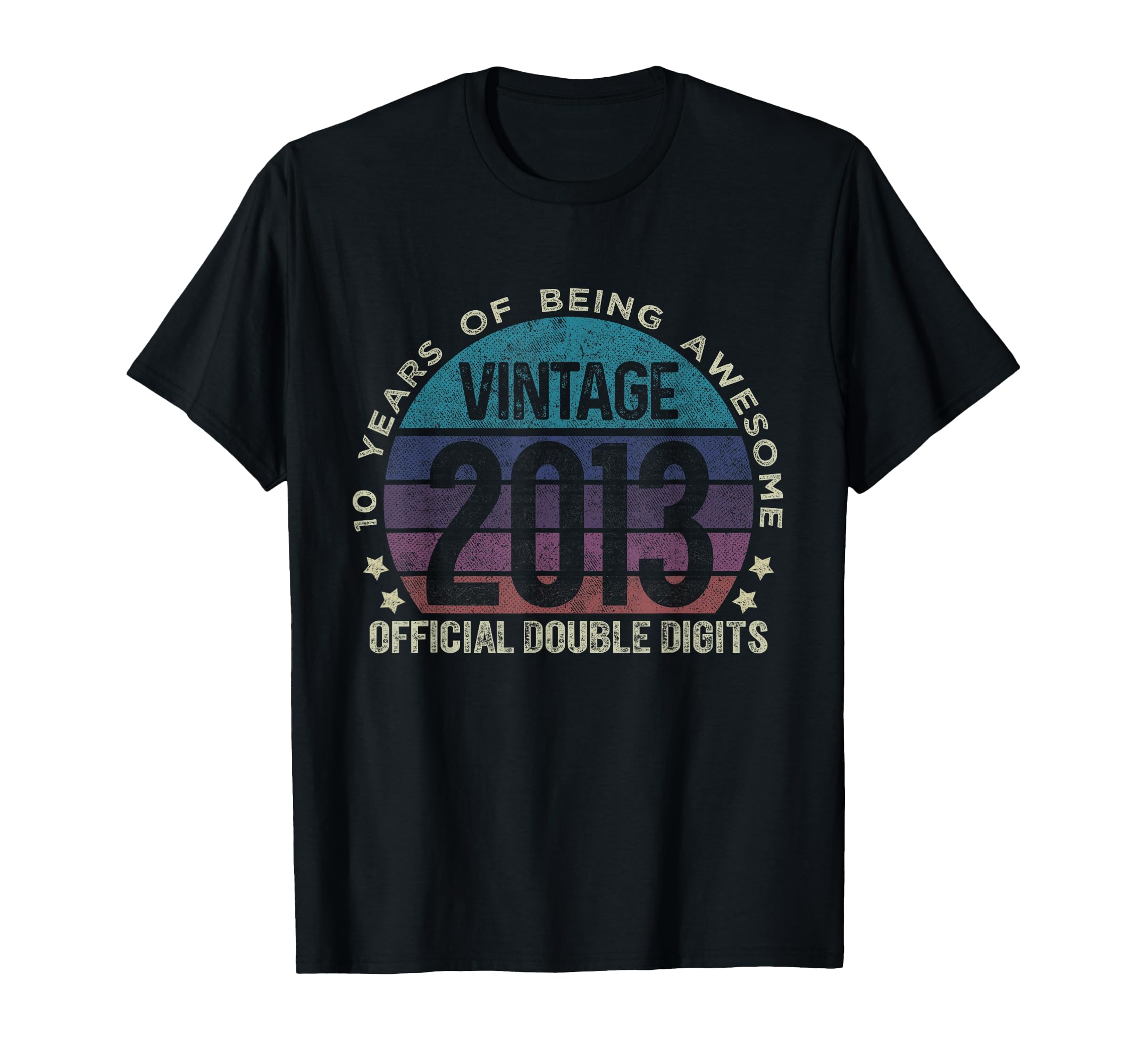 Official Double Digits 10th Birthday 10 Year Old Vintage T-Shirt